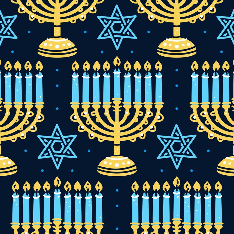Hanukkah Seamless Pattern / Digital Paper / Pattern Pdf Printable ...