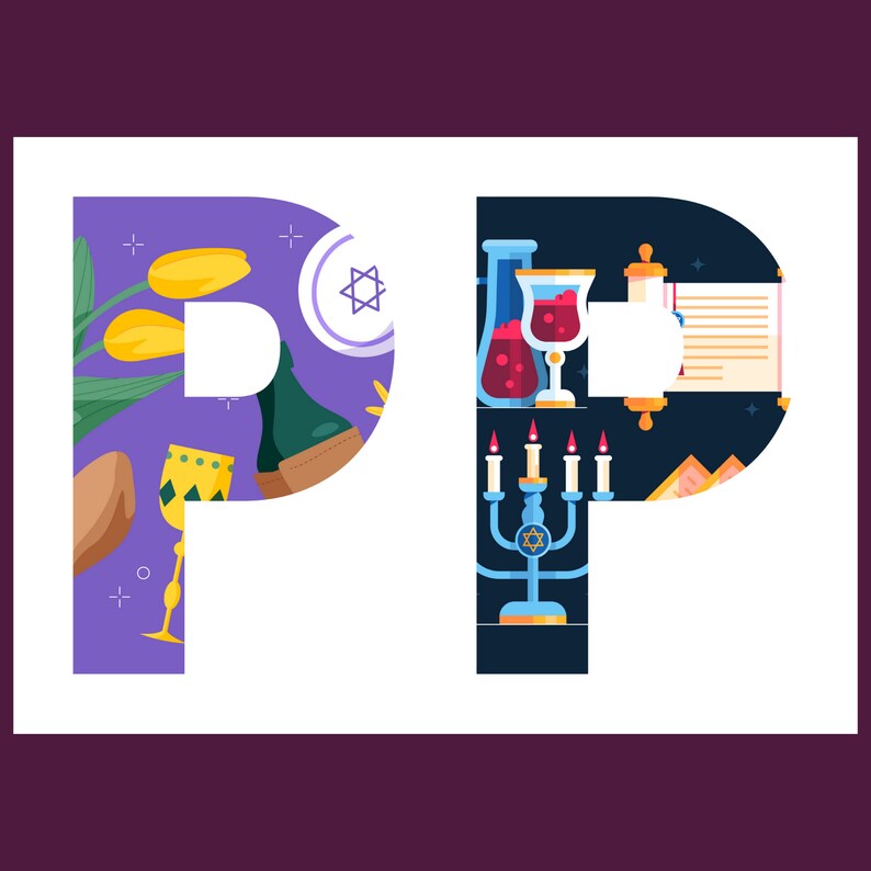 Happy Passover/banner Lettering/passover Decoration/jewish Holiday ...