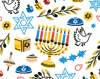 Hanukkah Seamless Pattern / Digital Paper / Pattern Pdf Printable ...