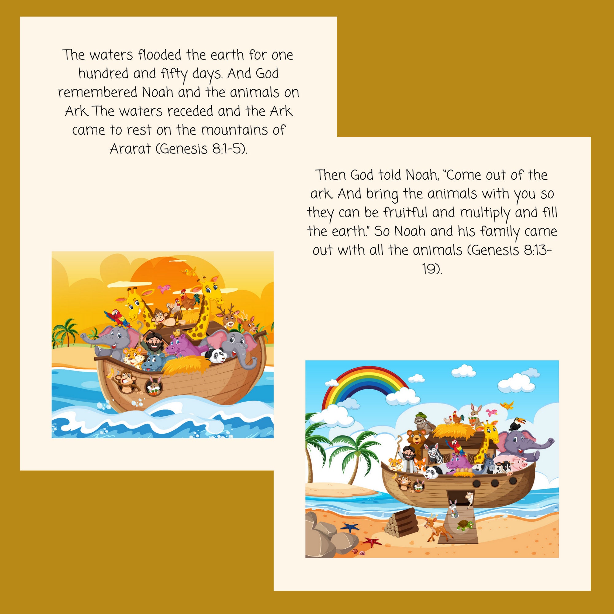 Story of Noahs Ark, Biblical Stories, Bible Unit Study, Genesis for ...