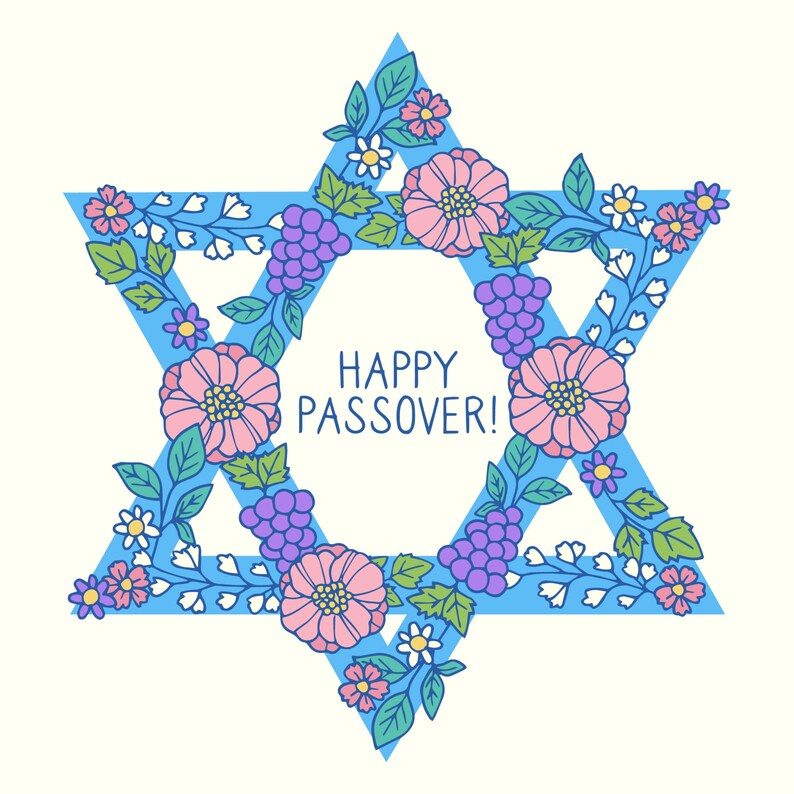Passover Greeting Card / Jewish Holiday Card / Pesach Greeting Card ...