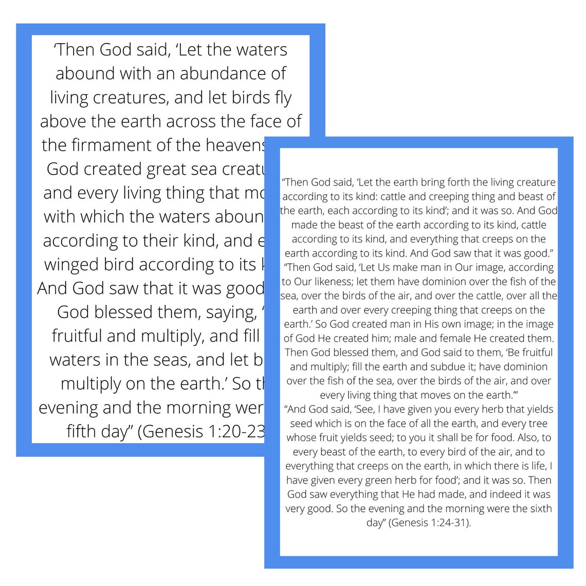 Days of Creation, Story Cards, World Creation, Bible Verses, Printable ...