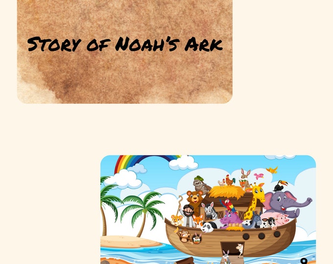 Flashcards Story of Noahs Ark Matching Gamesequential - Etsy