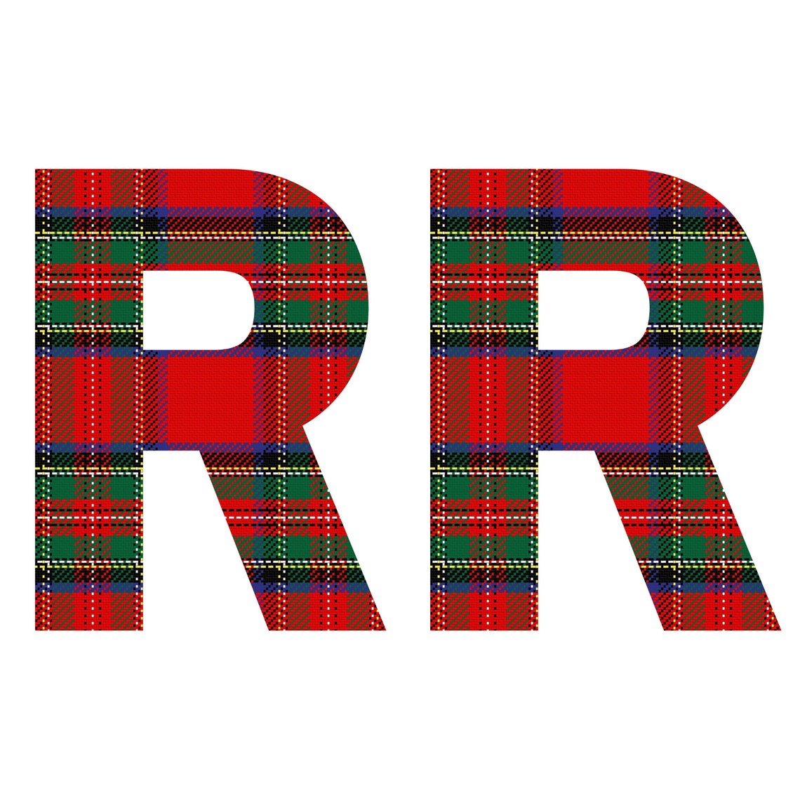 Merry Christmas/banner Lettering/scottish Tartan/ Christmas - Etsy