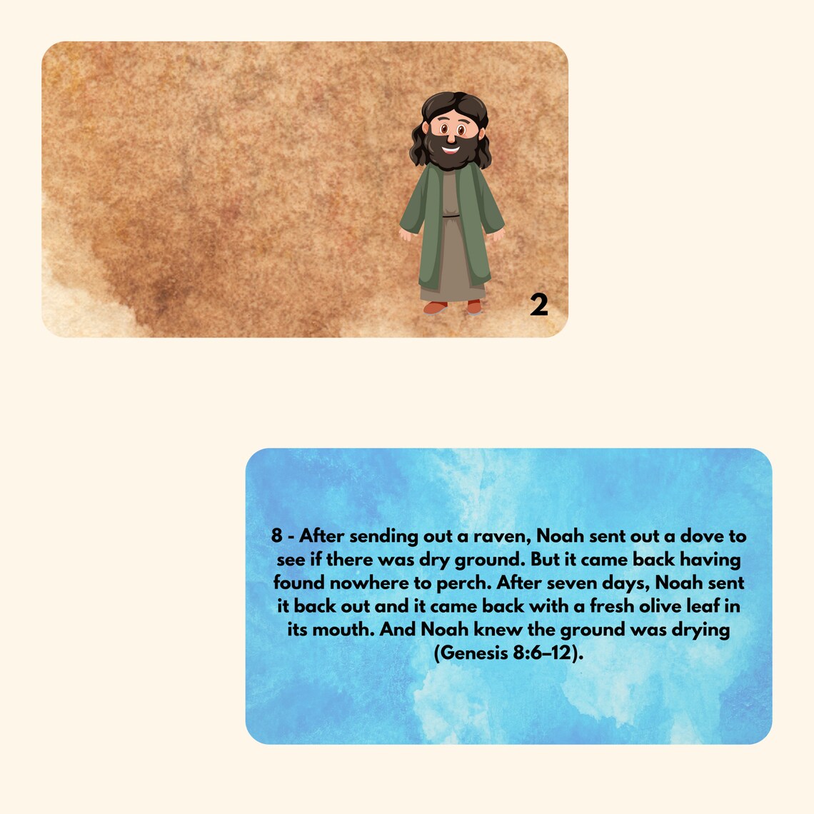 Flashcards Story of Noahs Ark, Matching Game,sequential Activity ...