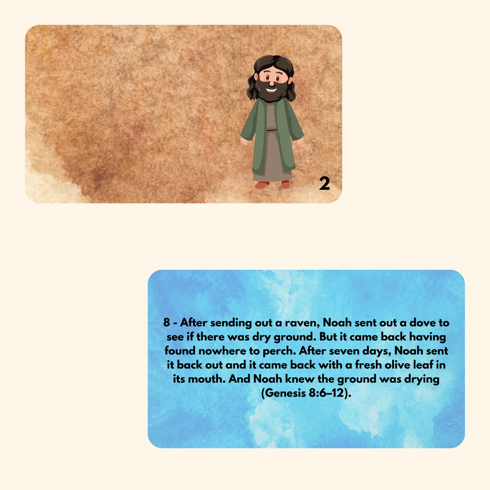 Flashcards Story of Noahs Ark, Matching Game,sequential Activity ...