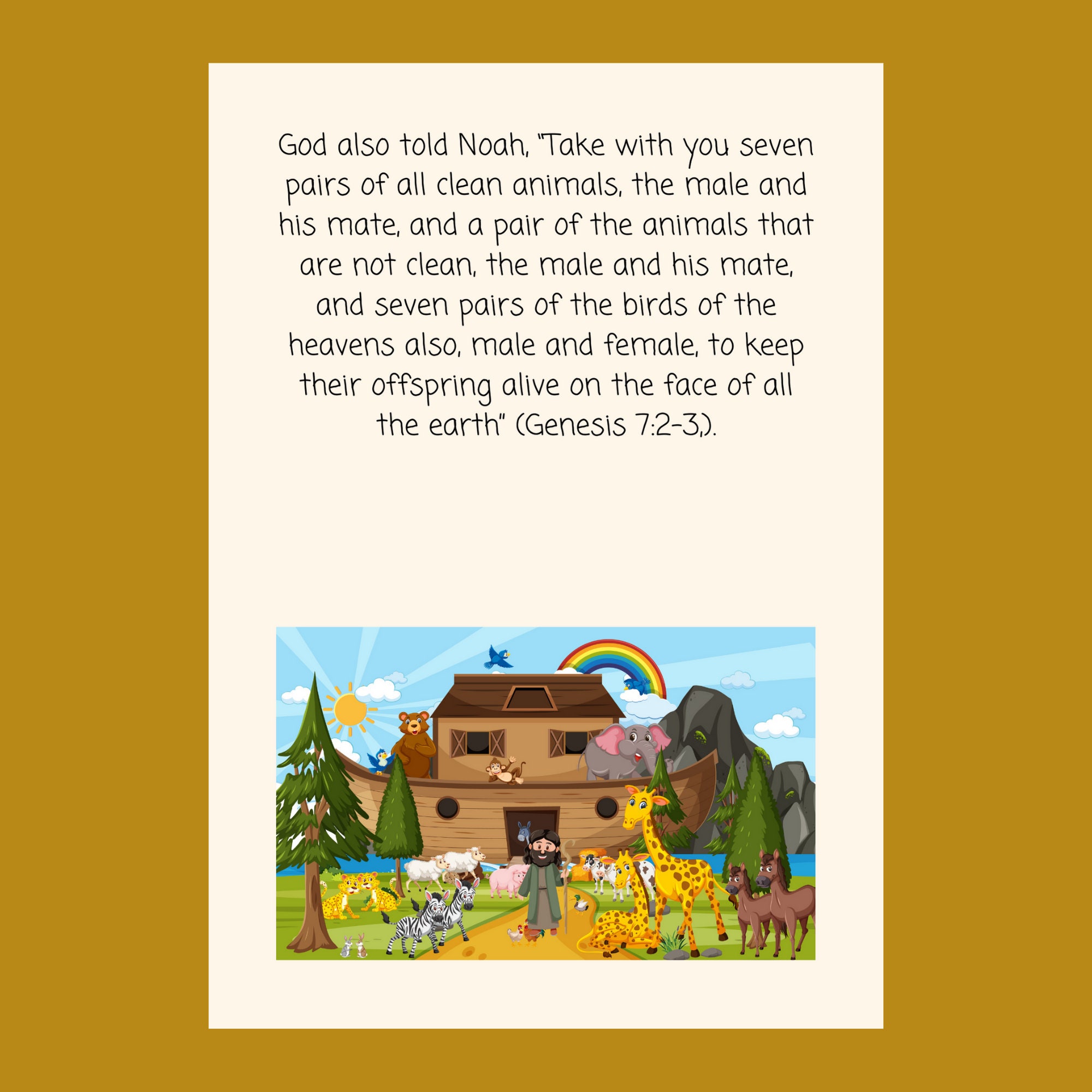 Story of Noahs Ark, Biblical Stories, Bible Unit Study, Genesis for ...