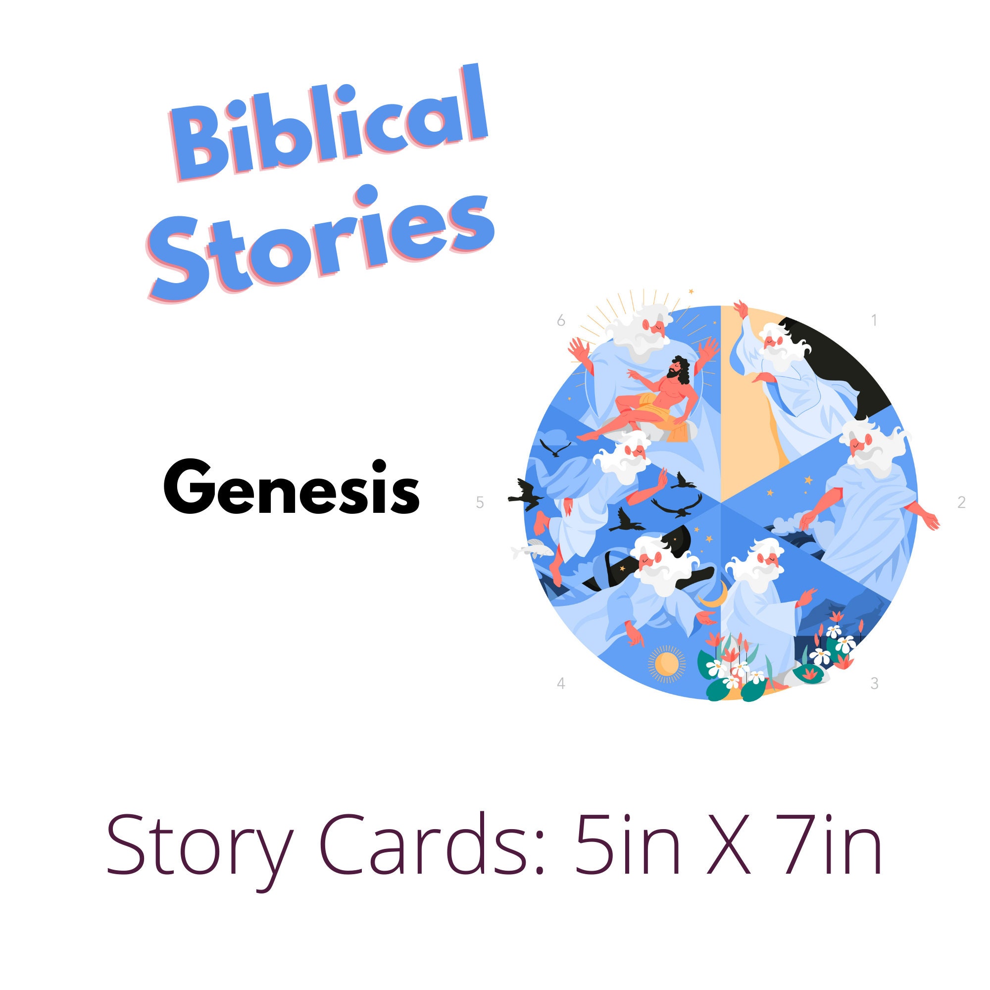 Days of Creation, Story Cards, World Creation, Bible Verses, Printable ...