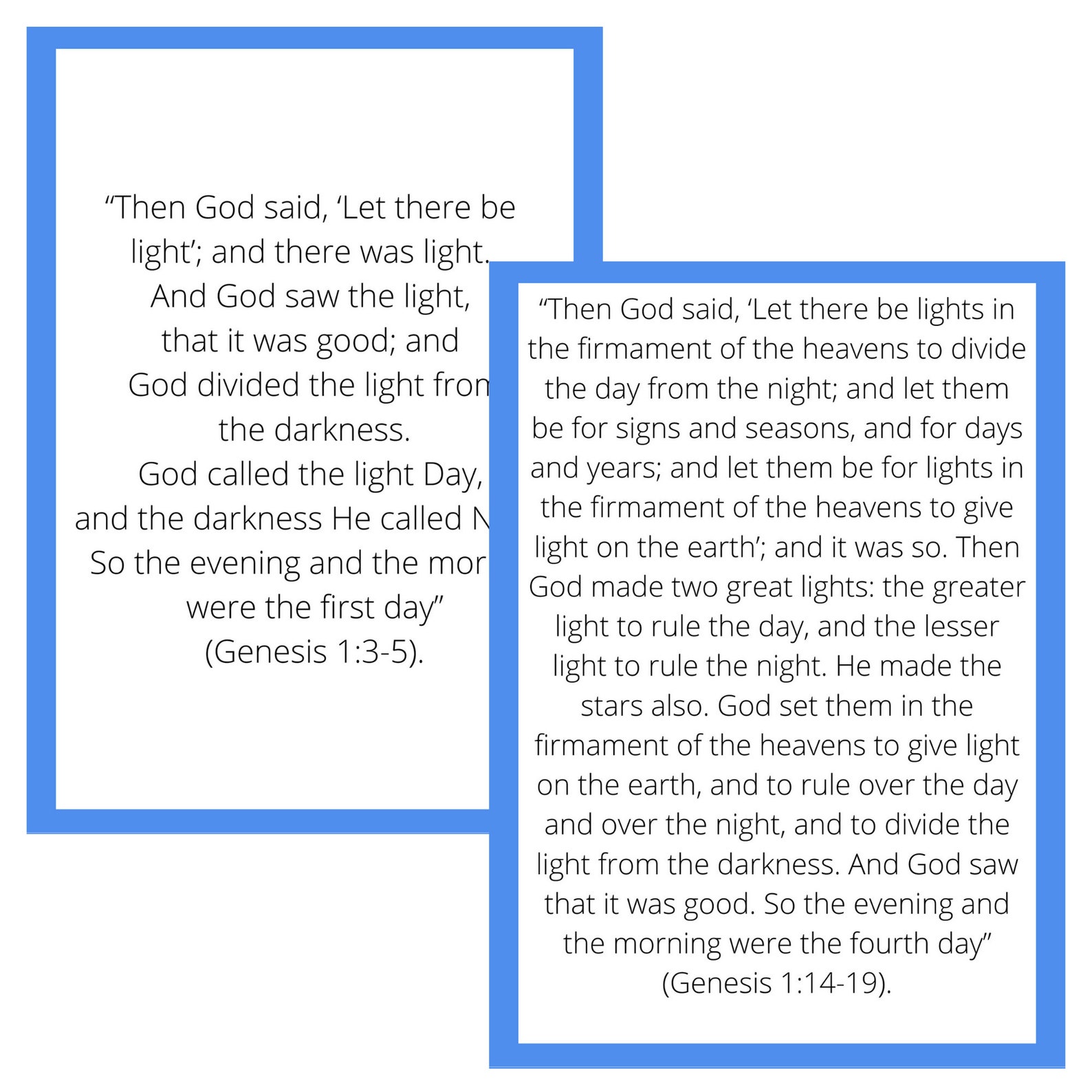 Days of Creation, Story Cards, World Creation, Bible Verses, Printable ...