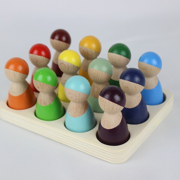 Peg Toy Figures - Etsy