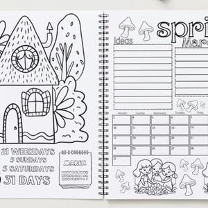 2025 Grade School Planner Childrens Coloring Planner Coloring Pages ...