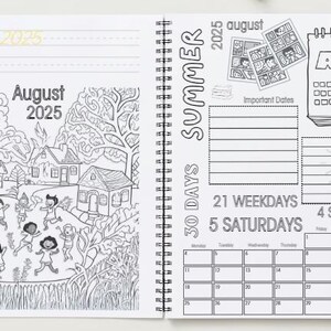 2025 Grade School Planner Childrens Coloring Planner Coloring Pages ...