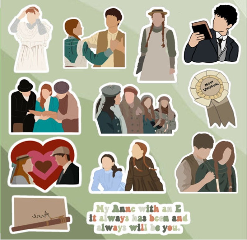 Pack Stickers Anne With an E Anne With Ann E Stickers Pack - Etsy Ireland