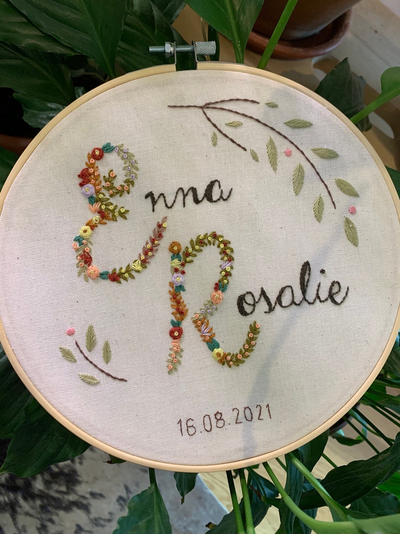 Name Embroidery Pdf Pattern, Custom Embroidery Name Pattern, Embroidery ...