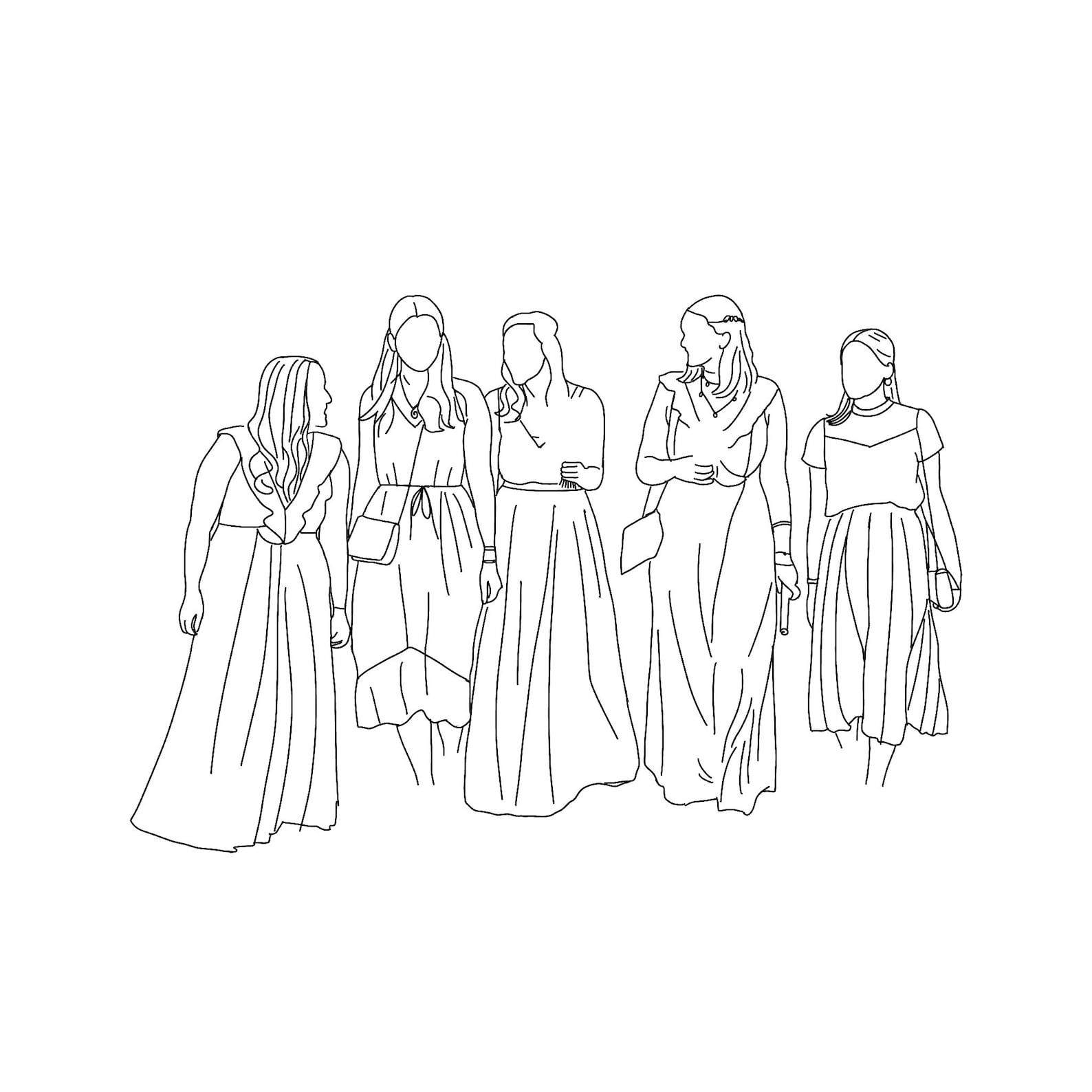 Line Art Portrait/picture Outline Drawing/picture Design /family Photo ...