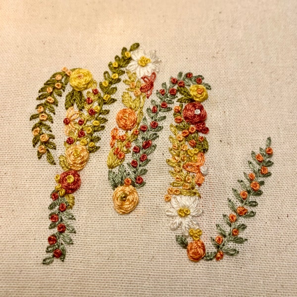 Letter Embroidery Pattern - Etsy