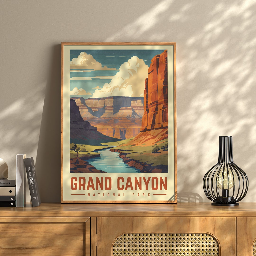 Grand Canyon National Park Travel Poster | Grand Canyon Travel Poster ...