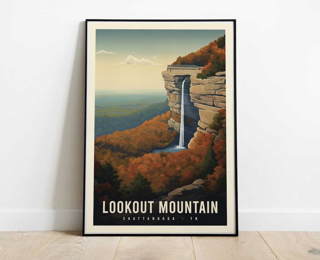 Lookout Mountain Chattanooga Poster, Tennessee Travel Art, TN Nature ...