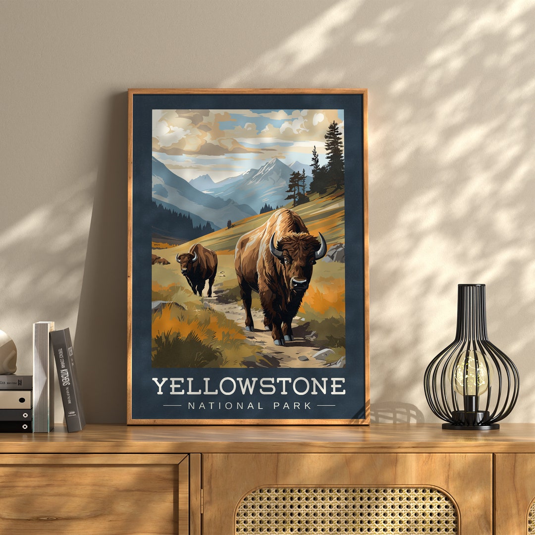 Yellowstone National Park Travel Poster Yellowstone Travel Poster ...