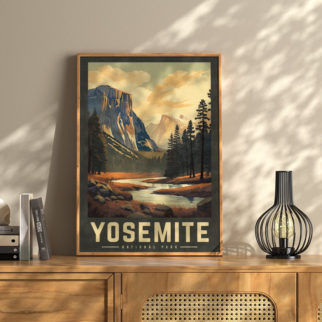 Yosemite National Park Travel Poster Yosemite Travel Poster Yosemite ...