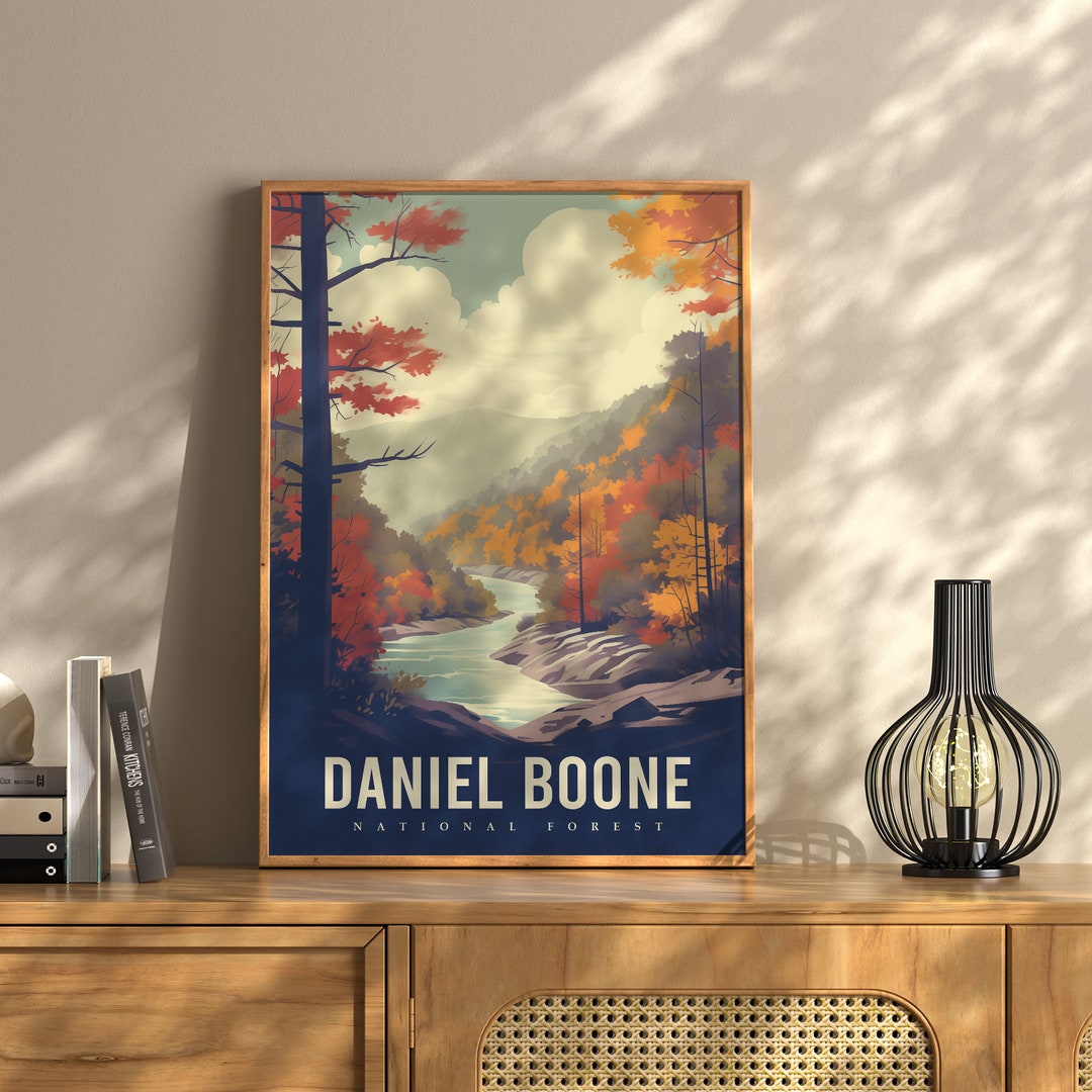 Daniel Boone National Forest Art Print: Kentucky Travel Poster - Etsy