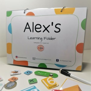 PRINTABLE Reception Learning Folder | Personalized Learning File | Busy ...