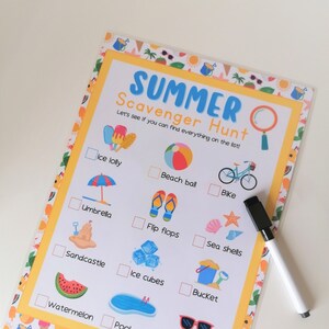 SUMMER SCAVENGER HUNT | Beach Scavenger Hunt | Summer Activity for Kids ...