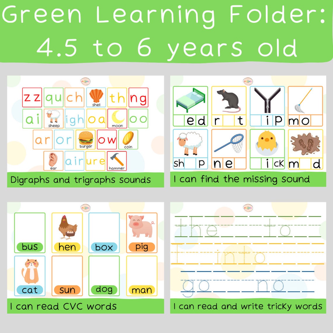 PRINTABLE Reception Learning Folder Personalized Learning | Etsy UK