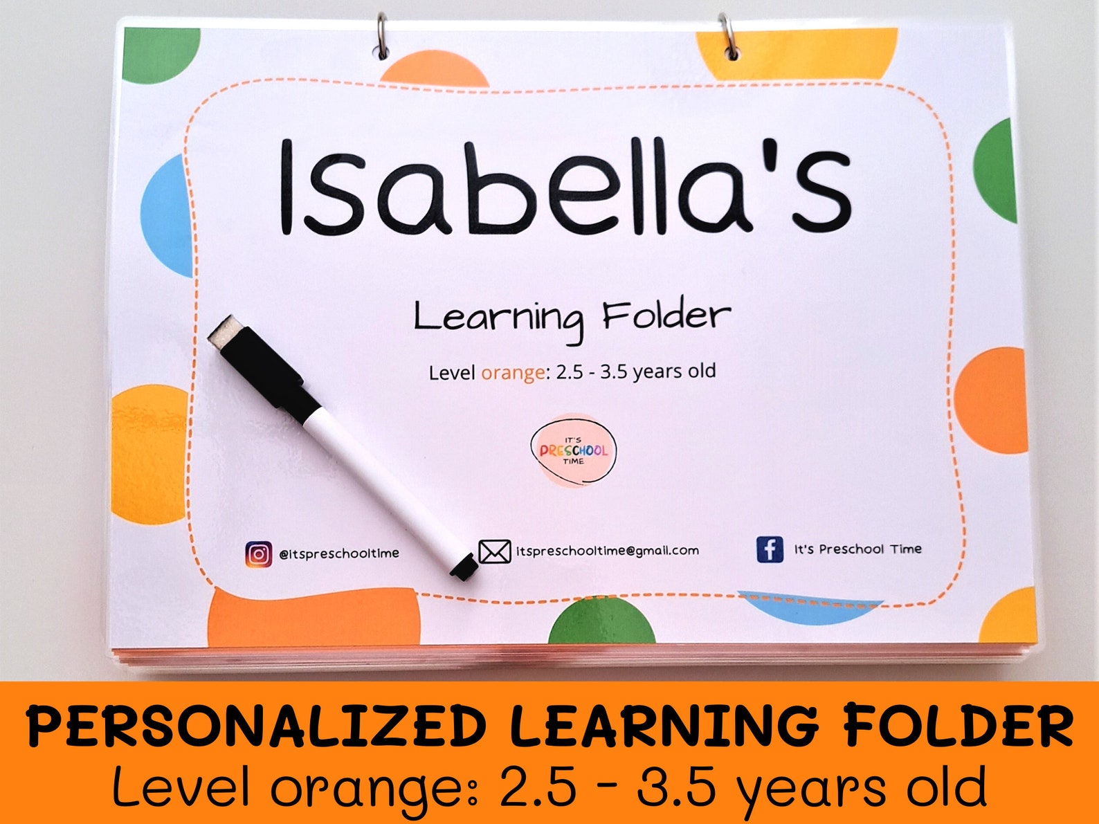 3-year-old LEARNING FOLDER // Preschool Learning File - Etsy UK