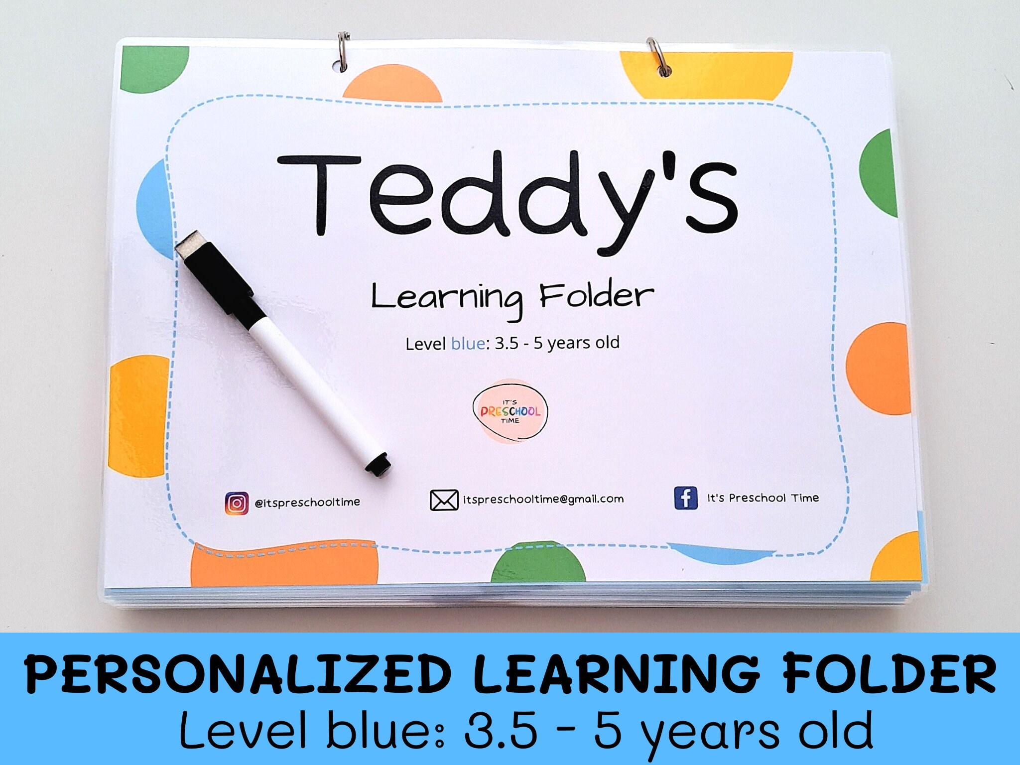 PRESCHOOL LEARNING FOLDER // Personalised Learning File for 4 - Etsy UK
