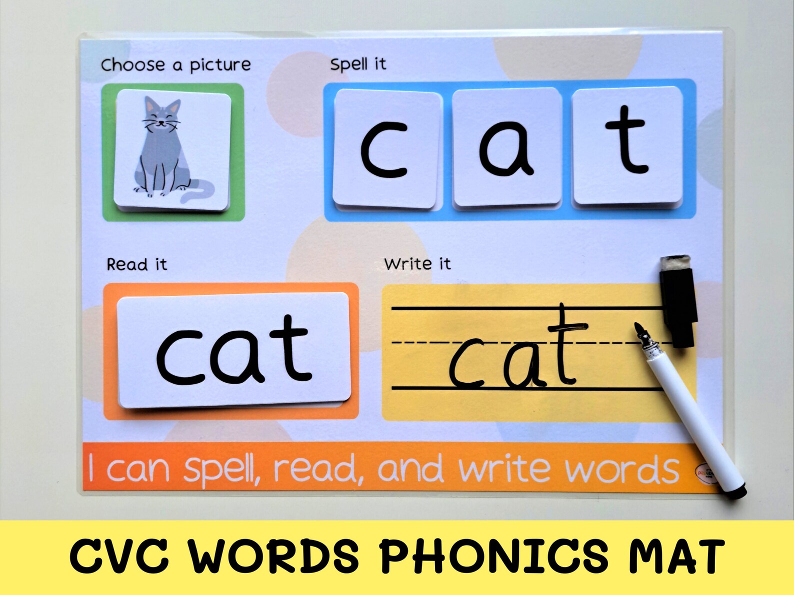 PHONICS CVC WORDS // Learning Phonics Cvc Worksheet - Etsy UK