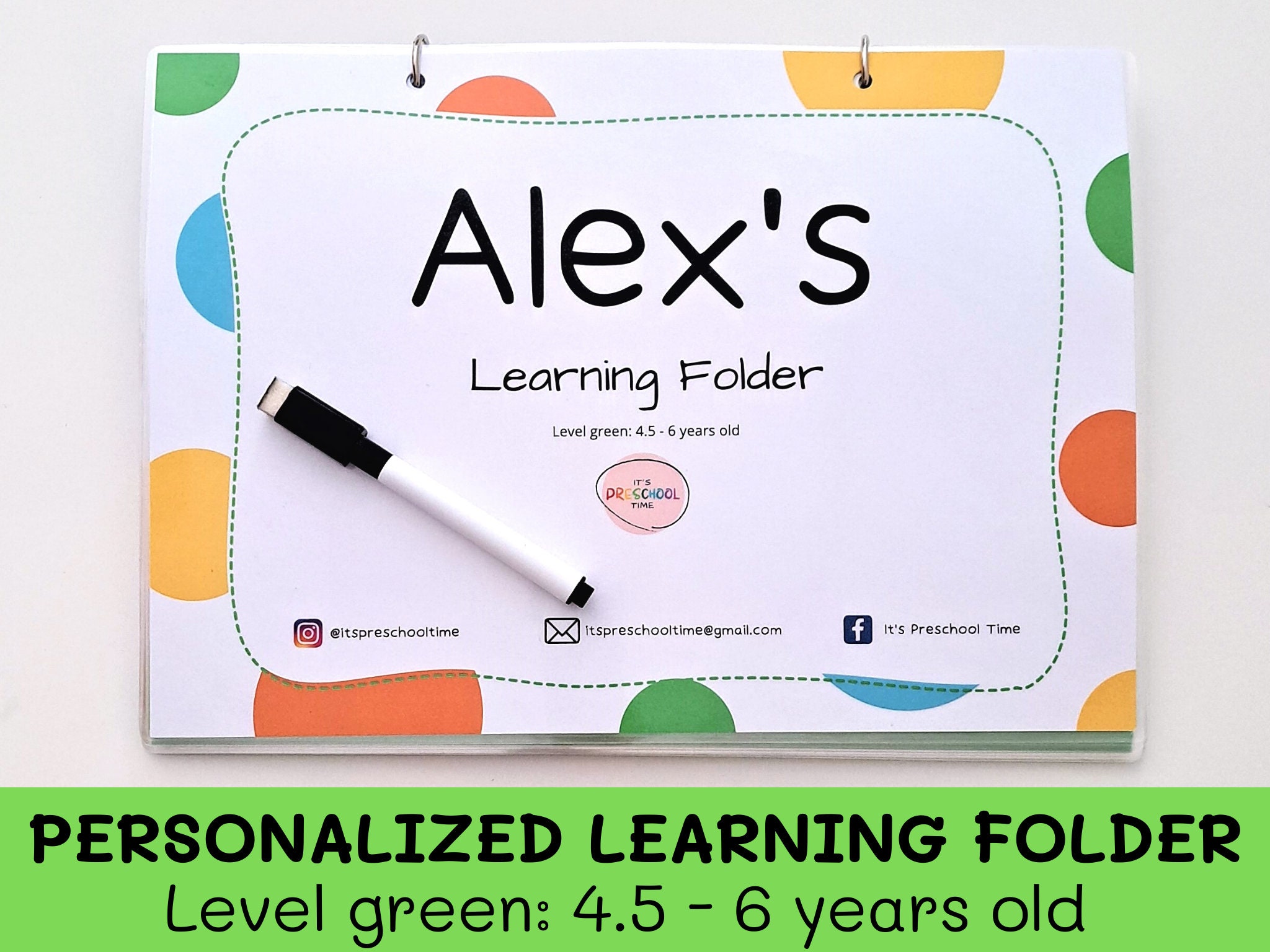 PERSONALIZED LEARNING FOLDER // 5 Years Old Learning File - Etsy UK