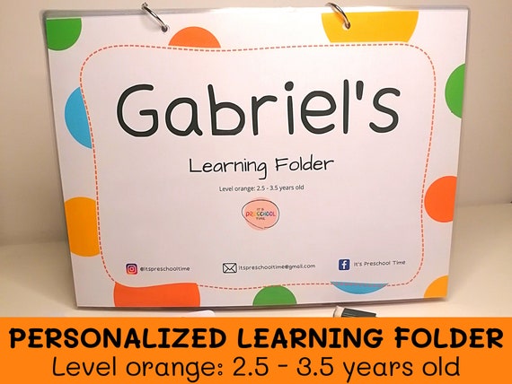 3-year-old Learning Folder Preschool Learning File - Etsy