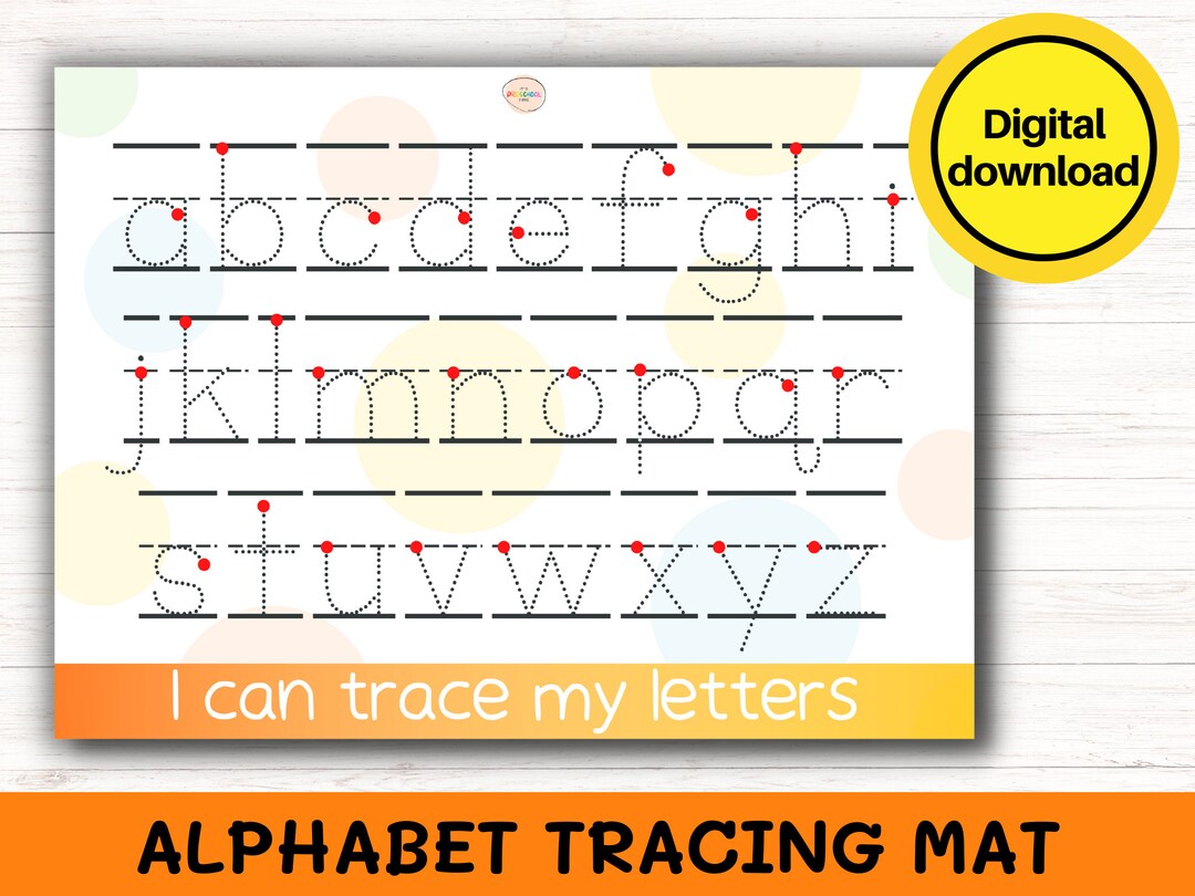 Alphabet Handwriting Tracing Mat: Wipe Clean Letters Practice (digital ...