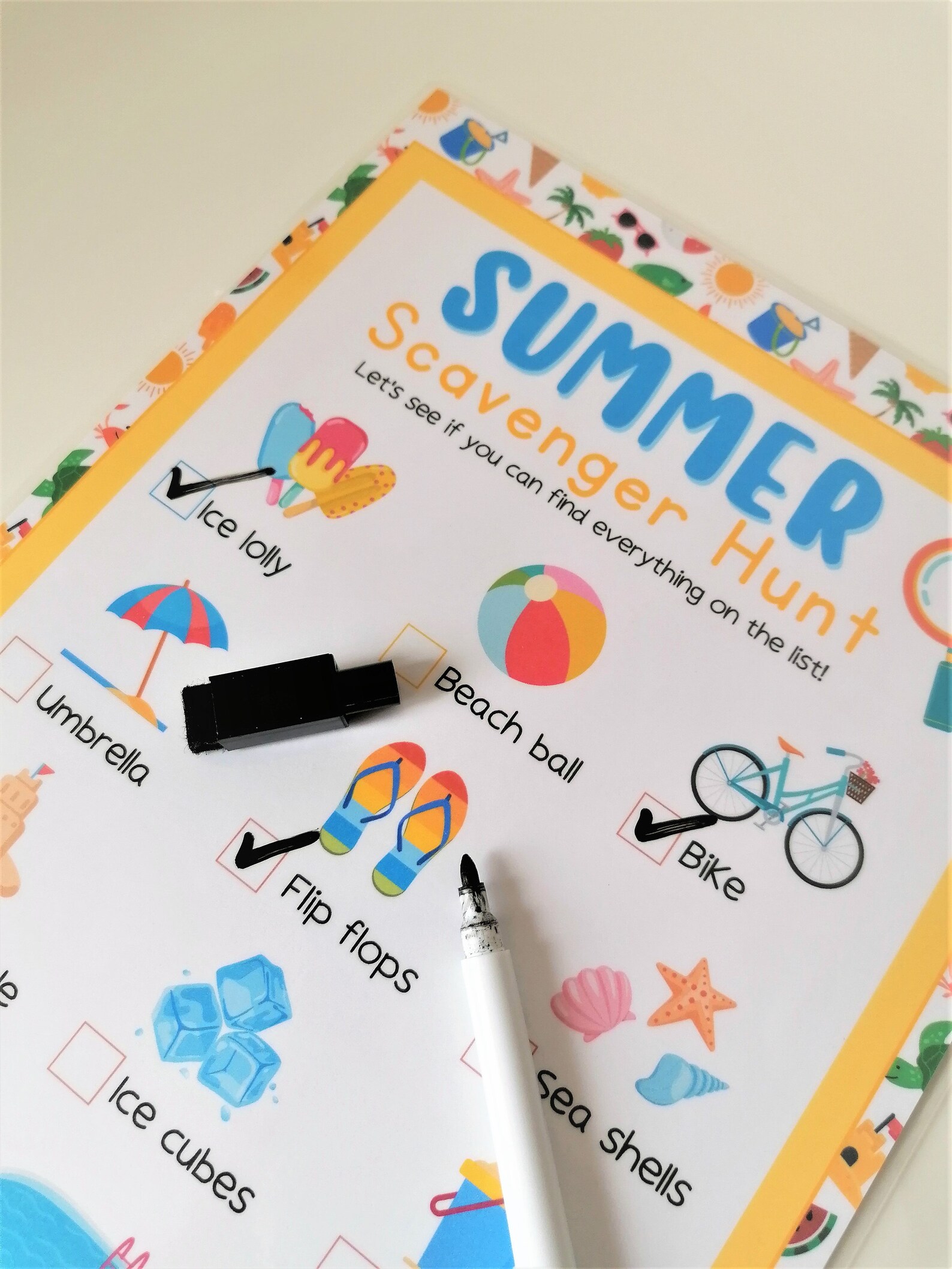 SUMMER SCAVENGER HUNT Beach Scavenger Hunt Scavenger Hunt - Etsy UK