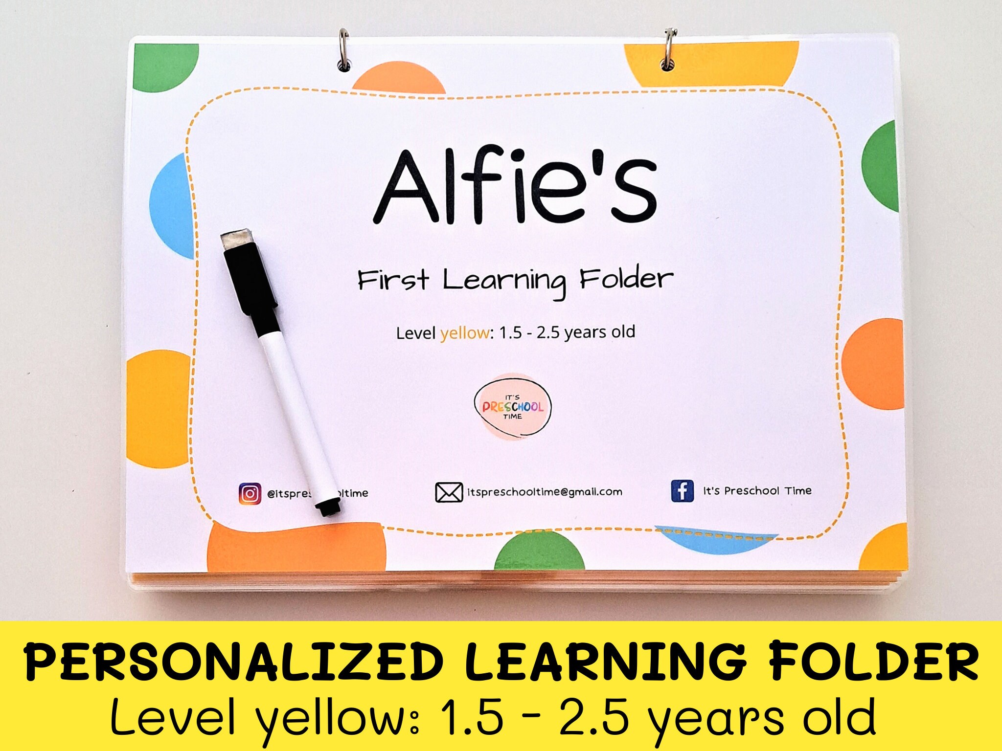 TODDLER LEARNING FOLDER // Personalised Learning File for 2 - Etsy UK