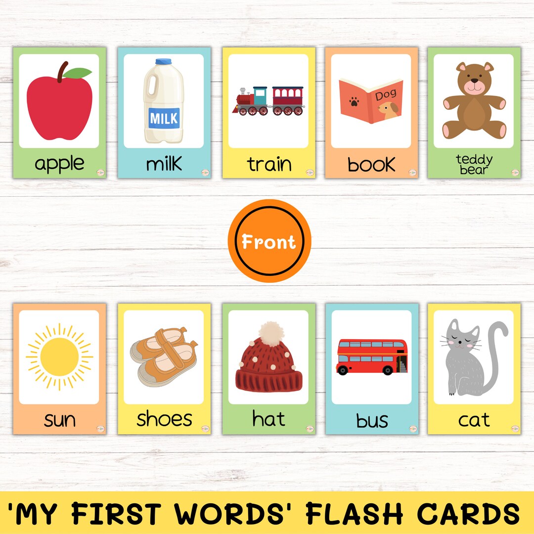 FIRST WORDS FLASHCARDS // My First Words Flash Cards for Toddlers ...