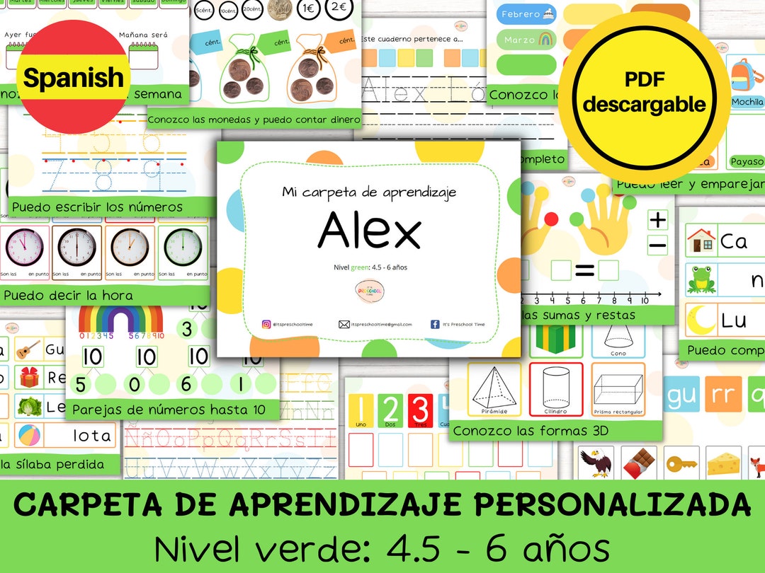 Carpeta De Aprendizaje Personalizada | Cuaderno De Actividades | Libro ...