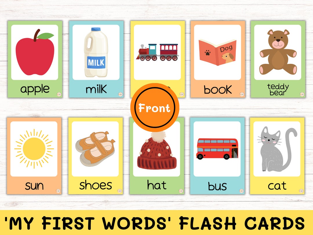 FIRST WORDS FLASHCARDS // My First Words Flash Cards for - Etsy UK