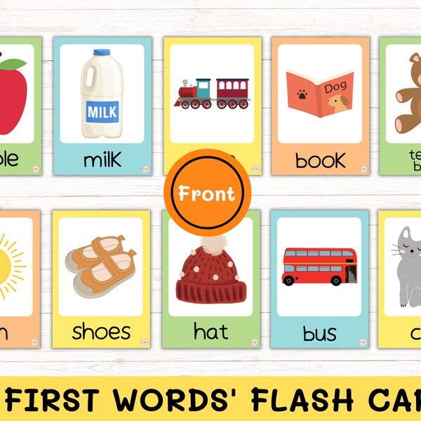 Toddler Flash Cards - Etsy UK