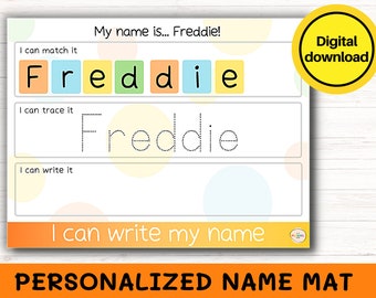 Personalized Spell and Trace Your Name Printable Worksheet - Etsy