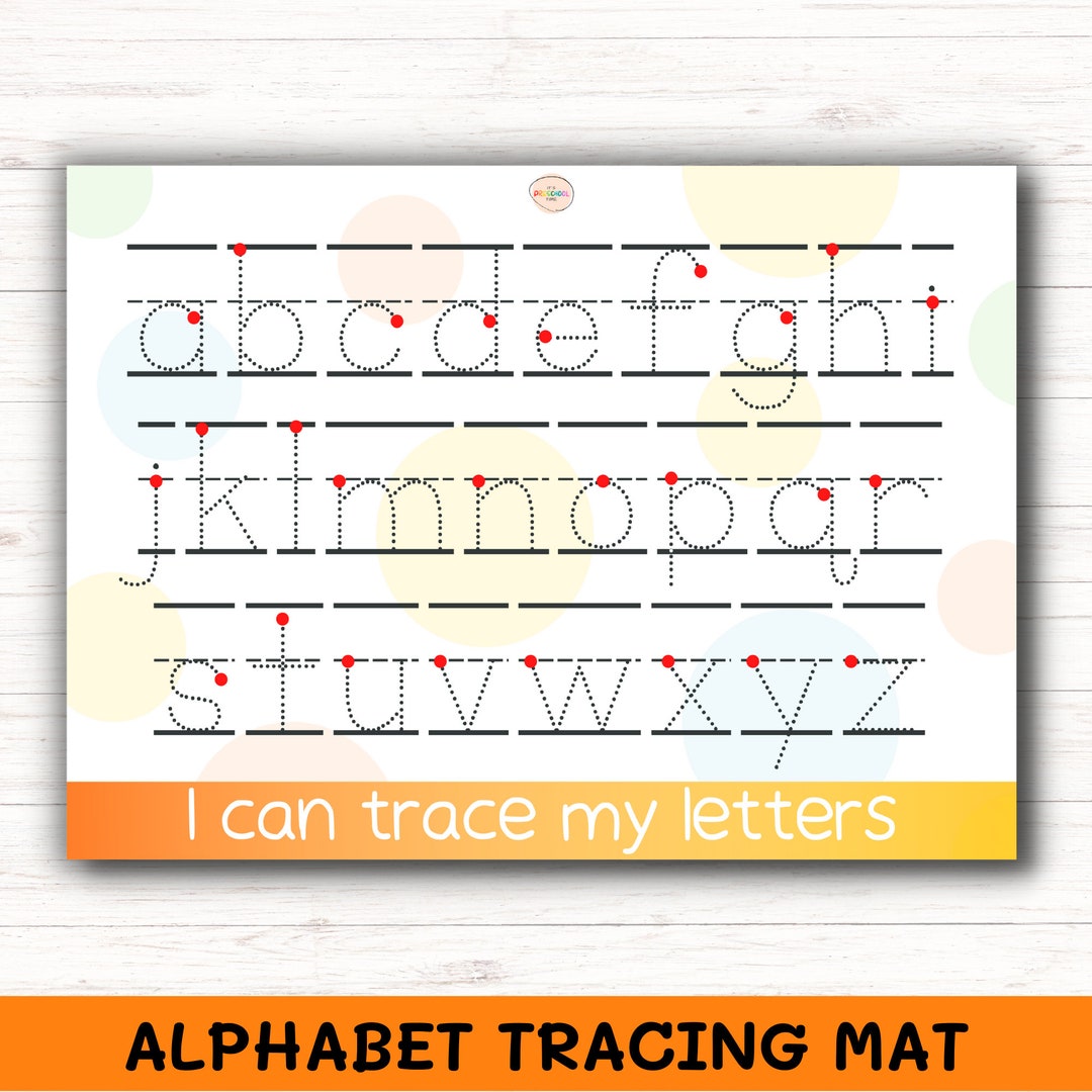 Alphabet Tracing Mat: Wipe Clean Handwriting Practice - Etsy