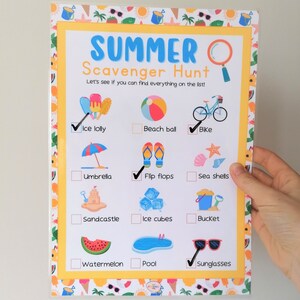 SUMMER SCAVENGER HUNT | Beach Scavenger Hunt | Summer Activity for Kids ...
