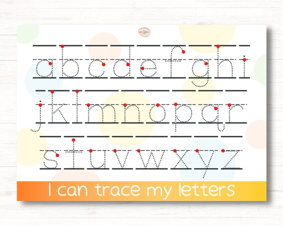Alphabet Handwriting Learning Mat Tracing Letters Practice | Etsy