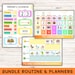 SAVE WITH BUNDLE Routine Chart & Calendar for Kids // Weekly Planner ...