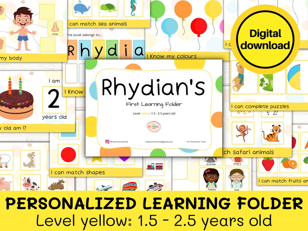 PRINTABLE Toddler Learning Folder | Busy Book | Activity Book 2 Year ...
