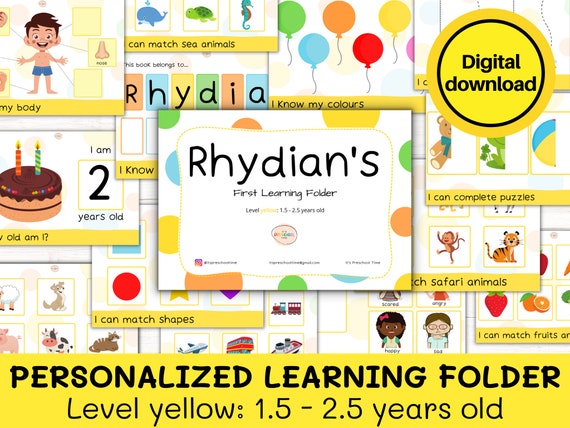 PRINTABLE Toddler Learning Folder Busy Book Activity Book - Etsy UK