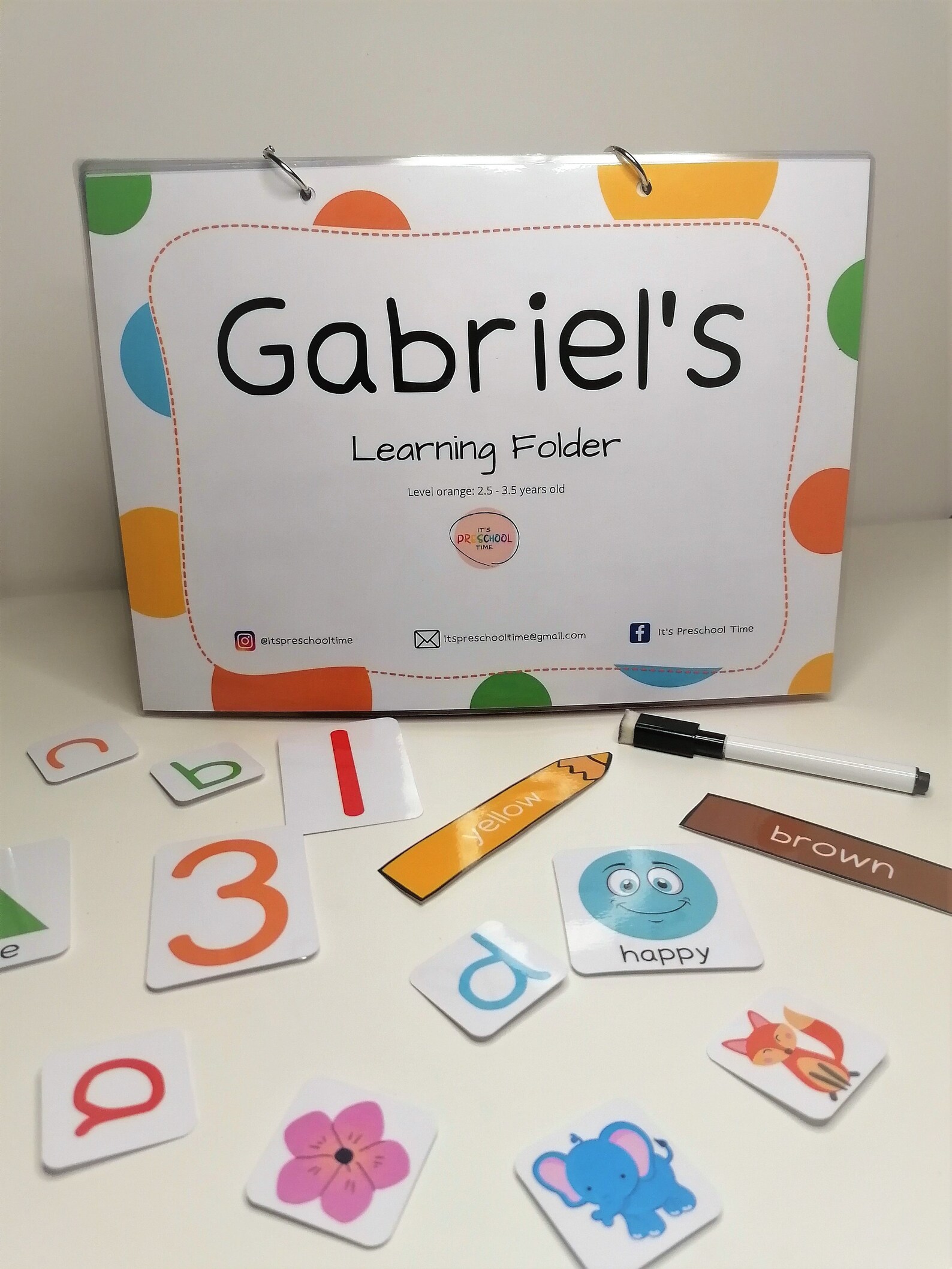 PRINTABLE Preschool Learning Folder Personalized Learning - Etsy UK