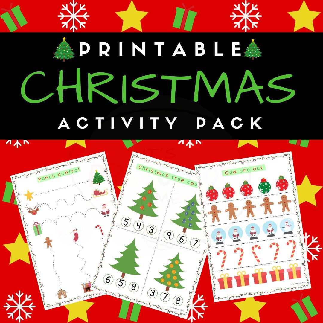 PRINTABLE Christmas Activity Pack | Christmas Worksheets | Early Years ...