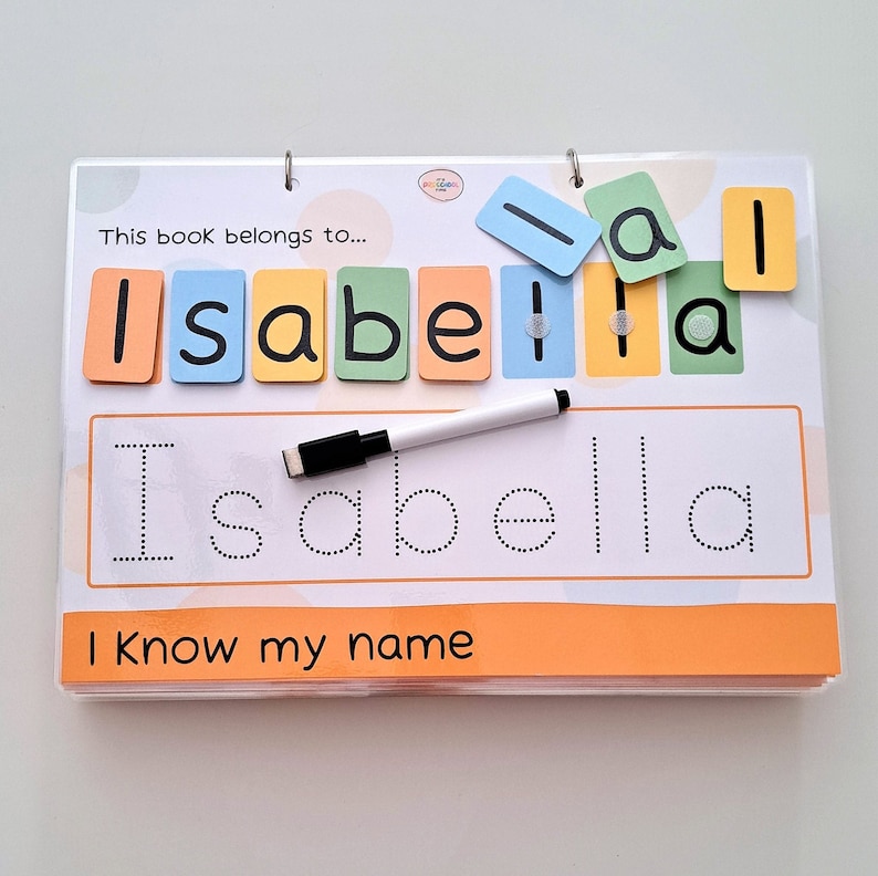 3-year-old LEARNING FOLDER // Preschool Learning File | Personalised ...